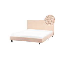 Beliani Doppelbett ALBI in Beige/Schwarz - (W) 155 x (H) 94 x (L) 211 cm | Gr.: onesize
