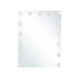 Beliani Badezimmerspiegel LUCENAY in Silber - (W) 40 x (H) 50 x (L) 3 cm | Gr.: onesize