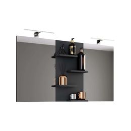 ebuy24 Badspiegel Budasi Schwarz 112 x 12 cm | Gr.: onesize