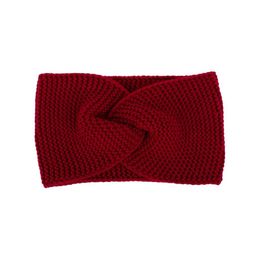 styleBREAKER Strick Stirnband in Bordeaux-Rot | Gr.: onesize