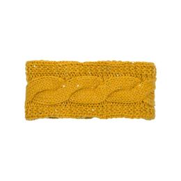 styleBREAKER Strick Stirnband in Curry | Gr.: onesize