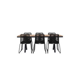 ebuy24 Gartenset GarciaLindos Schwarz 100 x 200 cm | Gr.: onesize