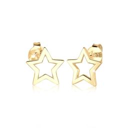 Elli Ohrringe 925 Sterling Silber Sterne, Stern in Gold | Gr.: onesize