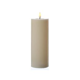Deluxe Homeart LED Kerze Mia Echtwachs flackernd H: 20cm D: 7,5cm in creme | Gr.: onesize