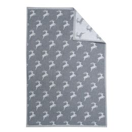 Framsohn 6er Set: Geschirrtuch Hirsch All over in Grau - (L) 75 x (B) 50 cm | Gr.: onesize
