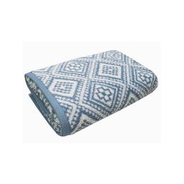 Framsohn 4er Set: Walkfrottier Handtuch "ARABESKE" in Blau - (L) 100 x (B) 50 cm | Gr.: onesize