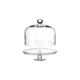 Leonardo 2er Set Torten-Platte mit Glasglocke in transparent | Gr.: onesize