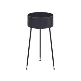 Beliani Outdoor Blumentopf LEIKA in Schwarz - (W) 29 x (H) 50 x (L) 26 cm | Gr.: onesize