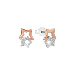 Amor Ohrstecker Silber 925, teilrhodiniert in Bicolor | Gr.: onesize