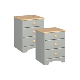 ebuy24 Nachttisch Nilon 2er-Set Grau 44 x 40 cm | Gr.: onesize