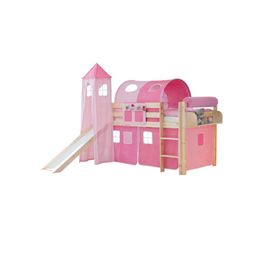 Ticaa Rutschbett mit Turm Kasper in Rosa-Pink | Gr.: onesize