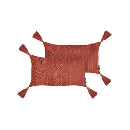 Beliani 2er-Set Dekokissen VALVARIA in Rot | Gr.: onesize