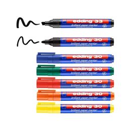Edding Flipchartset Colourful Packung mit 7 Stifte sortiert | Gr.: onesize