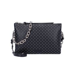 Seidenfelt Jomala Schultertasche 28 cm in black with tiny rivets | Gr.: onesize