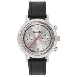 Gigandet Quarzuhr Chronograph "TRAMELAN" in Schwarz/Silber | Gr.: onesize