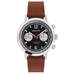 Gigandet Quarzuhr Chronograph "TRAMELAN" in Braun/Silber/Schwarz | Gr.: onesize