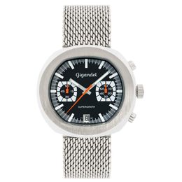 Gigandet Quarzuhr Chronograph "SUPERGRAPH" in Silber/Schwarz | Gr.: onesize