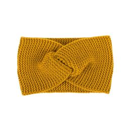 styleBREAKER Strick Stirnband in Curry | Gr.: onesize