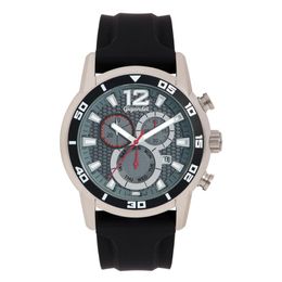 Gigandet Quarzuhr Chronograph "SPEEDBIKE" in Schwarz/Silber/Grau | Gr.: onesize