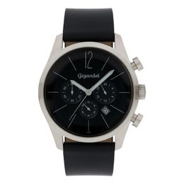 Gigandet Quarzuhr Chronograph "ART DECO" in Schwarz/Silber | Gr.: onesize