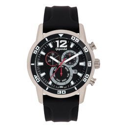 Gigandet Quarzuhr Chronograph "SPEEDBIKE" in Schwarz/Silber | Gr.: onesize