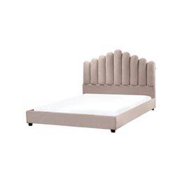 Beliani Doppelbett VINCENNES in Beige/Schwarz - (W) 165 x (H) 124 x (L) 213 cm | Gr.: onesize