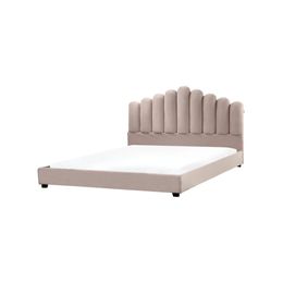 Beliani Doppelbett VINCENNES in Beige/Schwarz - (W) 185 x (H) 124 x (L) 213 cm | Gr.: onesize