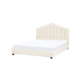 Beliani Doppelbett VINCENNES in Weiß/Schwarz - (W) 165 x (H) 124 x (L) 213 cm | Gr.: onesize