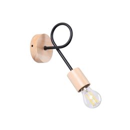 Nice Lamps Wandlampe TUMBER Schwarz H 24 cm | Gr.: onesize