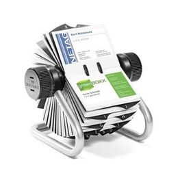 Durable Visitenkarten-Rollkartei Visifix 400 Karten 195x135x165mm silber | Gr.: onesize