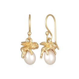 Elli Ohrringe 925 Sterling Silber Engel in Gold | Gr.: onesize