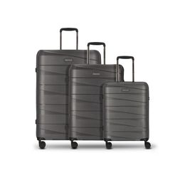 Redolz Essentials 10 3-SET 4 Rollen Kofferset 3-teilig in grey-metallic 2 | Gr.: onesize