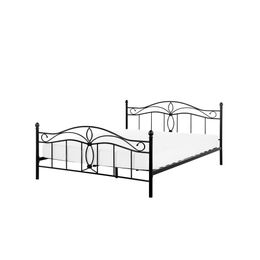 Beliani Doppelbett ANTLIA in Schwarz - (W) 168 x (H) 108 x (L) 209 cm | Gr.: onesize