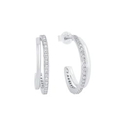 Amor Creolen Silber 925, rhodiniert in Silber | Gr.: onesize