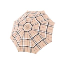 doppler MANUFAKTUR Classic Elegance Stockschirm 91 cm in check beige | Gr.: onesize