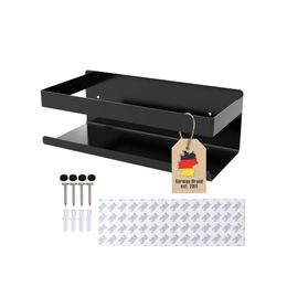 Intirilife Selbstklebendes Duschregal in Schwarz | Gr.: onesize