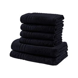 REDBEST Frottier Frottier-Set uni 6-tlg. New York in schwarz | Gr.: onesize