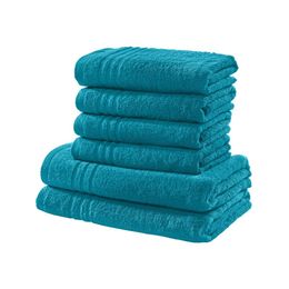 REDBEST Frottier Frottier-Set uni 6-tlg. New York in petrol | Gr.: onesize