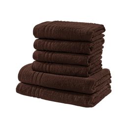 REDBEST Frottier Frottier-Set uni 6-tlg. New York in braun | Gr.: onesize