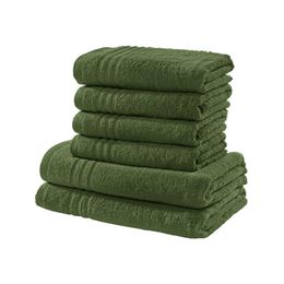 REDBEST Frottier Frottier-Set uni 6-tlg. New York in dunkelgrün | Gr.: onesize