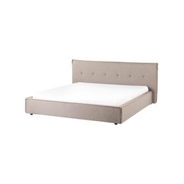 Beliani Doppelbett LESTRE in Beige/Schwarz - (W) 221 x (H) 95 x (L) 221 cm | Gr.: onesize