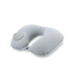 Intirilife Aufblasbares Nackenkissen in GRAU | Gr.: onesize