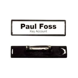 Durable Namensschilder Clip-Card mit Plattennadel schwarz 17x67mm Packung mit ... | Gr.: onesize