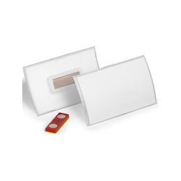 Durable Namensschild Magnet Kunststoff transparent 90x54mm Packung mit 10 S... | Gr.: onesize