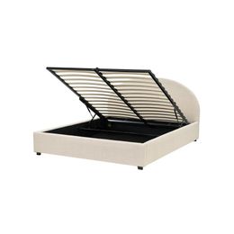 Beliani Doppelbett VAUCLUSE in Beige - (W) 174 x (H) 112 x (L) 214 cm | Gr.: onesize