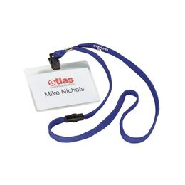 Durable Namensschilder mit Textilband 10 dunkelblau 90x60mm Packung mit 10 S... | Gr.: onesize