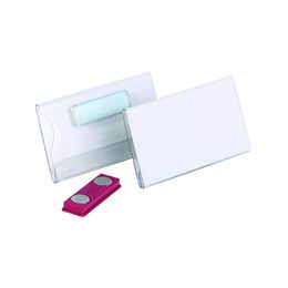 Durable Namensschilder quer 40x75mm mit Magnet transparent Packung mit 25 S... | Gr.: onesize