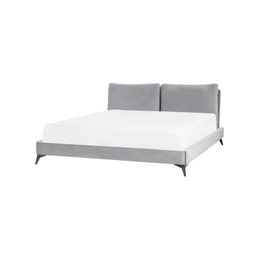 Beliani Doppelbett MELLE in Grau/Schwarz - (W) 196 x (H) 95 x (L) 233 cm | Gr.: onesize