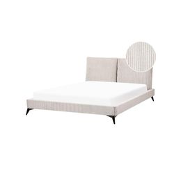 Beliani Doppelbett MELLE in Beige - (W) 175 x (H) 98 x (L) 240 cm | Gr.: onesize