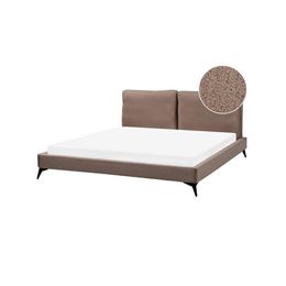 Beliani Doppelbett MELLE in Braun/Schwarz - (W) 195 x (H) 98 x (L) 240 cm | Gr.: onesize